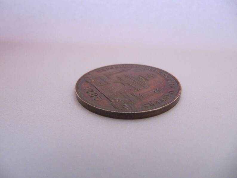 Antique Token 1885 Antwerp Belgium Bronze Medallion - Etsy