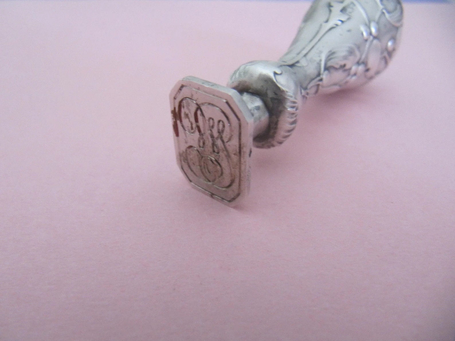 Antique French Wax Seal Stamp Mistletoe Charles Murat Art Nouveau ...