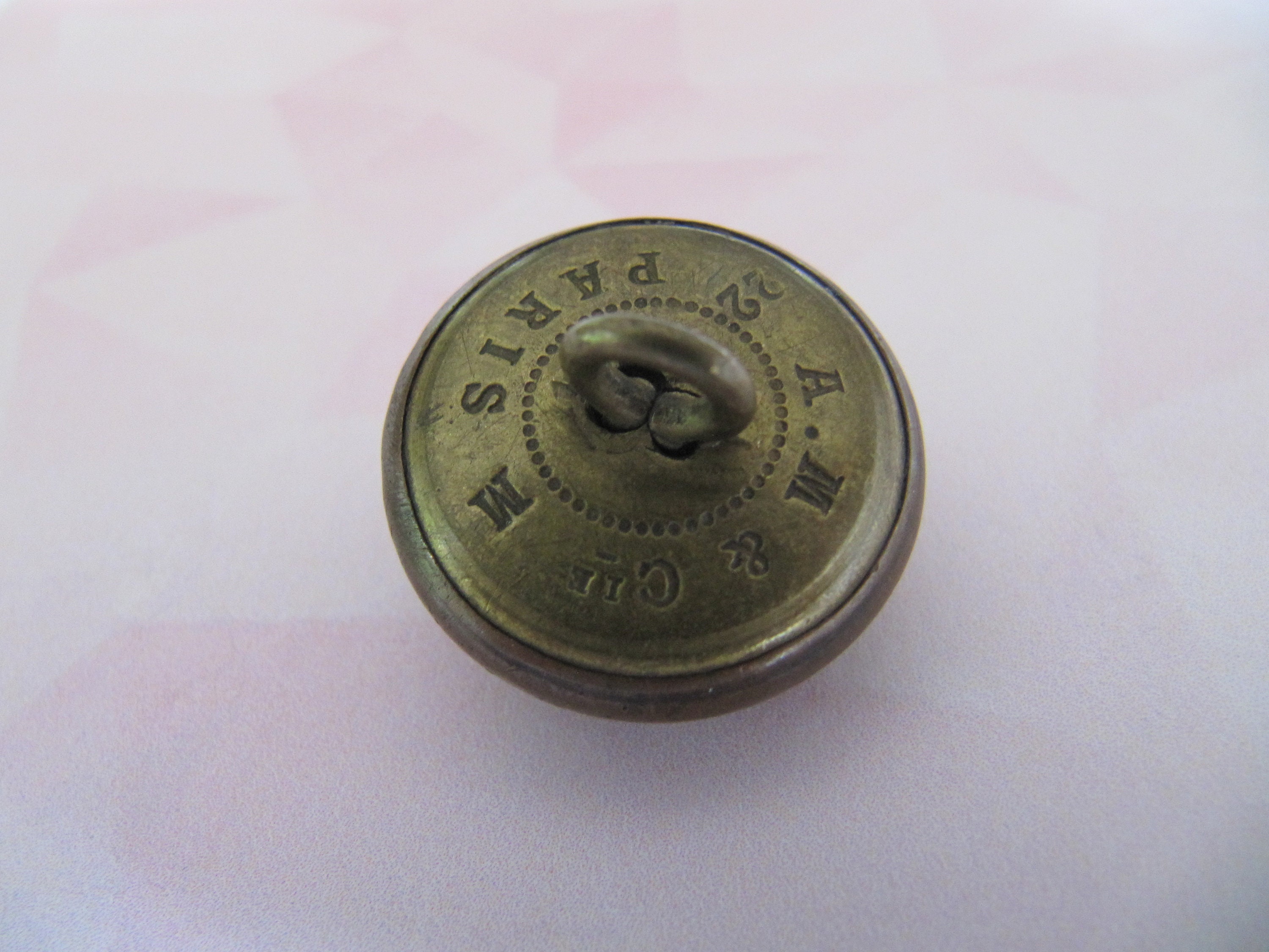 5 Antique Brass Military Uniform Buttons, 4 From "f Van Malderen ...