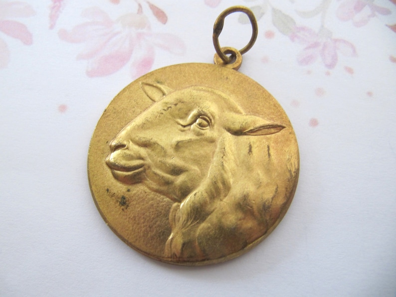 Vintage SHEEP Belgian Flemish Art Medal, Agriculture Award Medallion ...