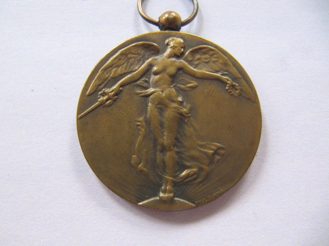 Belgian Victory Goddess Angel Art Medal Antique WWI Allied - Etsy