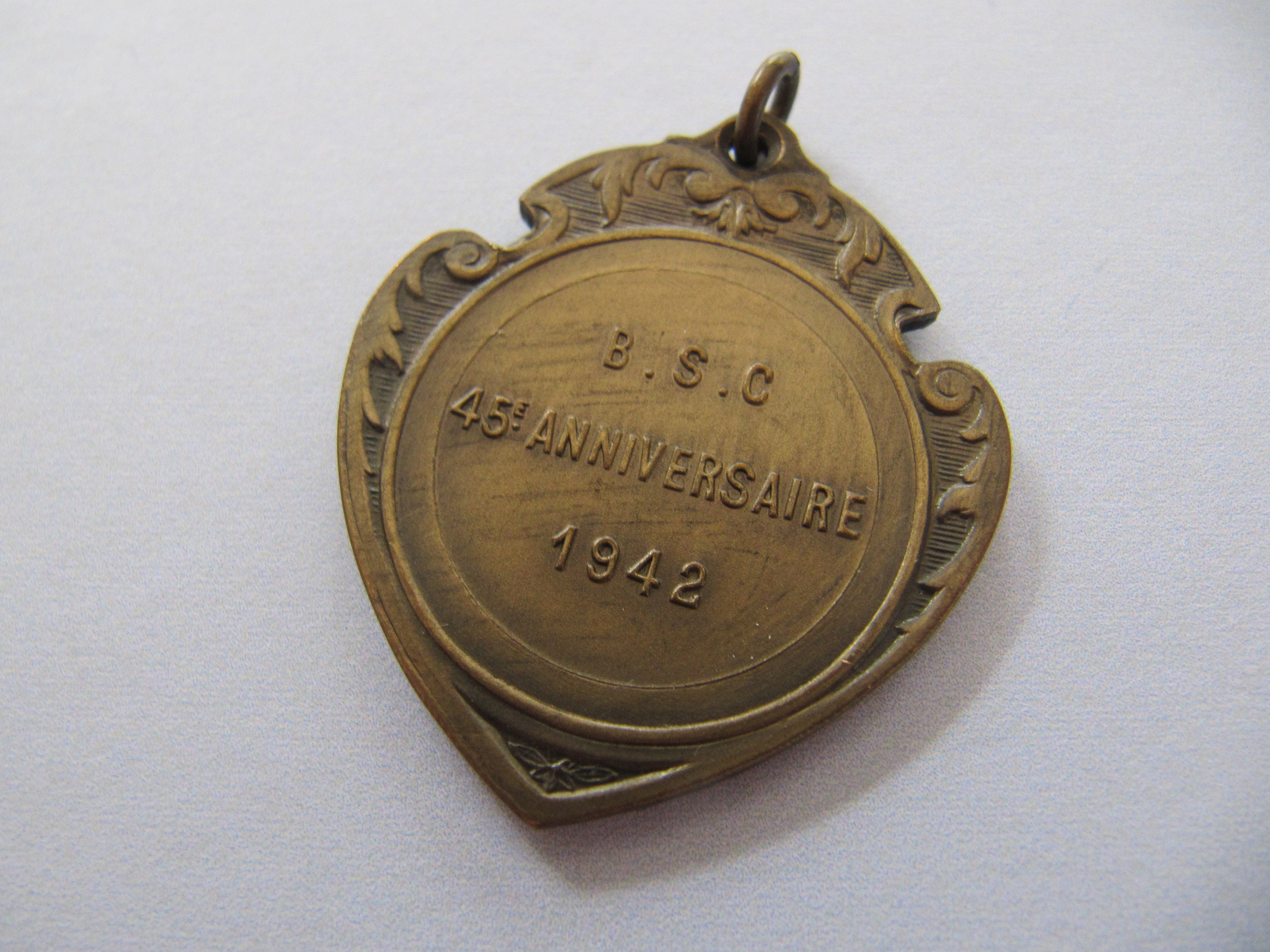 Vintage Swimmer Swimming French Art Medal, 1942 Sports Award ...