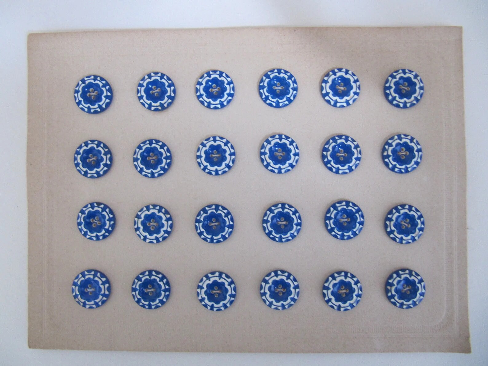 15mm Casein Galalith 1930's Buttons, 24 Art Deco Vintage 5/8 Blue ...