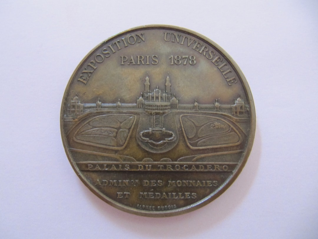 French Bronze Medallion 1878 Paris France Worlds Fair Exhibition ...