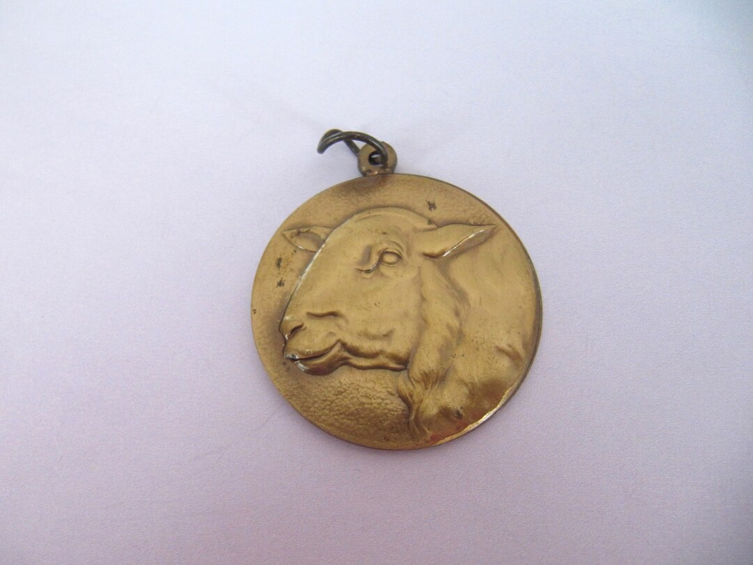 Vintage SHEEP Belgian Flemish Art Medal, Agriculture Award Medallion ...