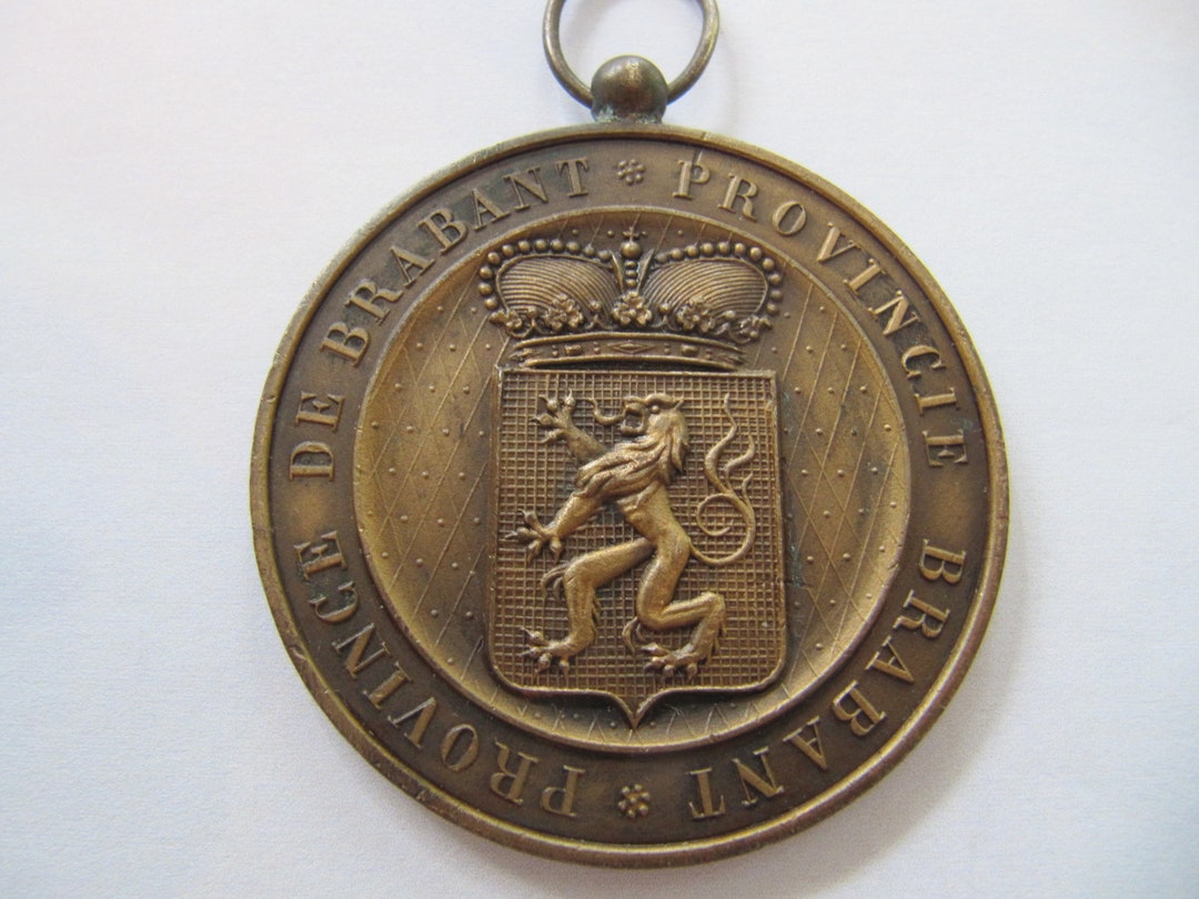 Vintage Agriculture Medal Brabant Province of Belgium, With Heraldry ...