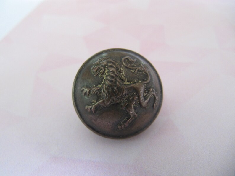 5 Antique Brass Military Uniform Buttons, 4 From "f Van Malderen ...