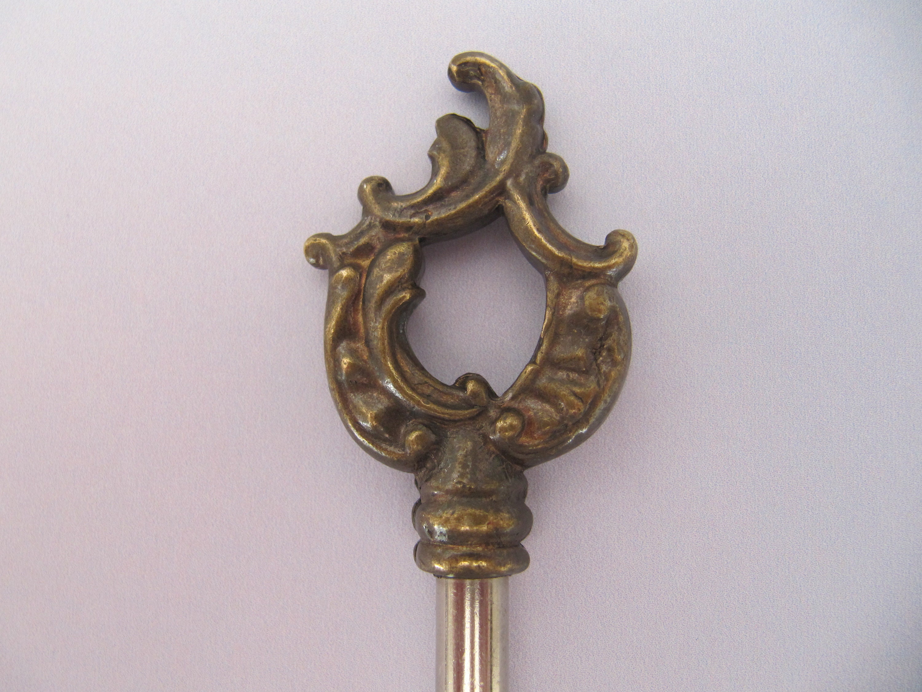 Ornate French Skeleton Key, Vintage Fancy Brass & Metal Furniture ...
