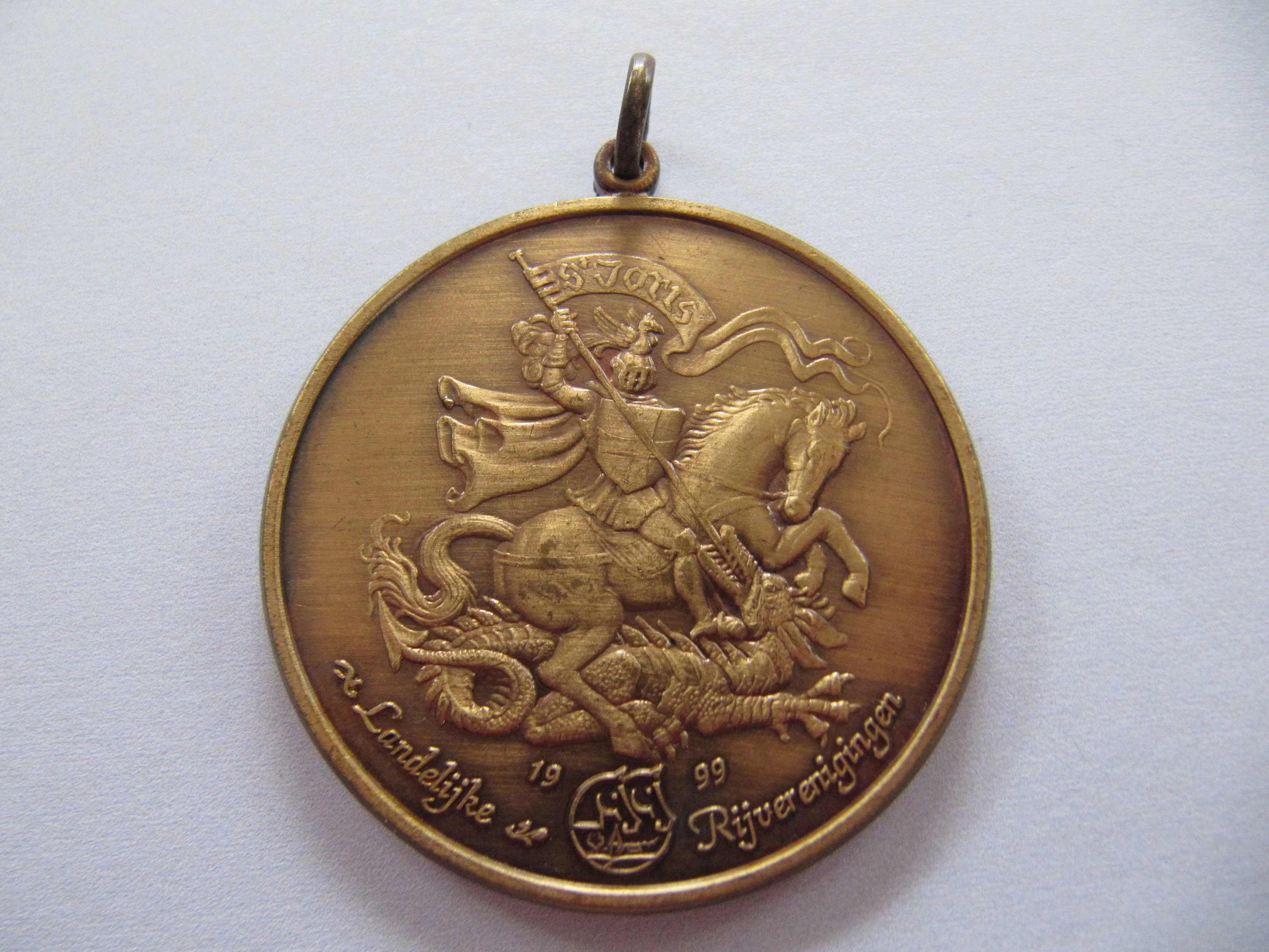 Saint George and the Dragon Vintage Medallion Pendant, 1999 Aged ...