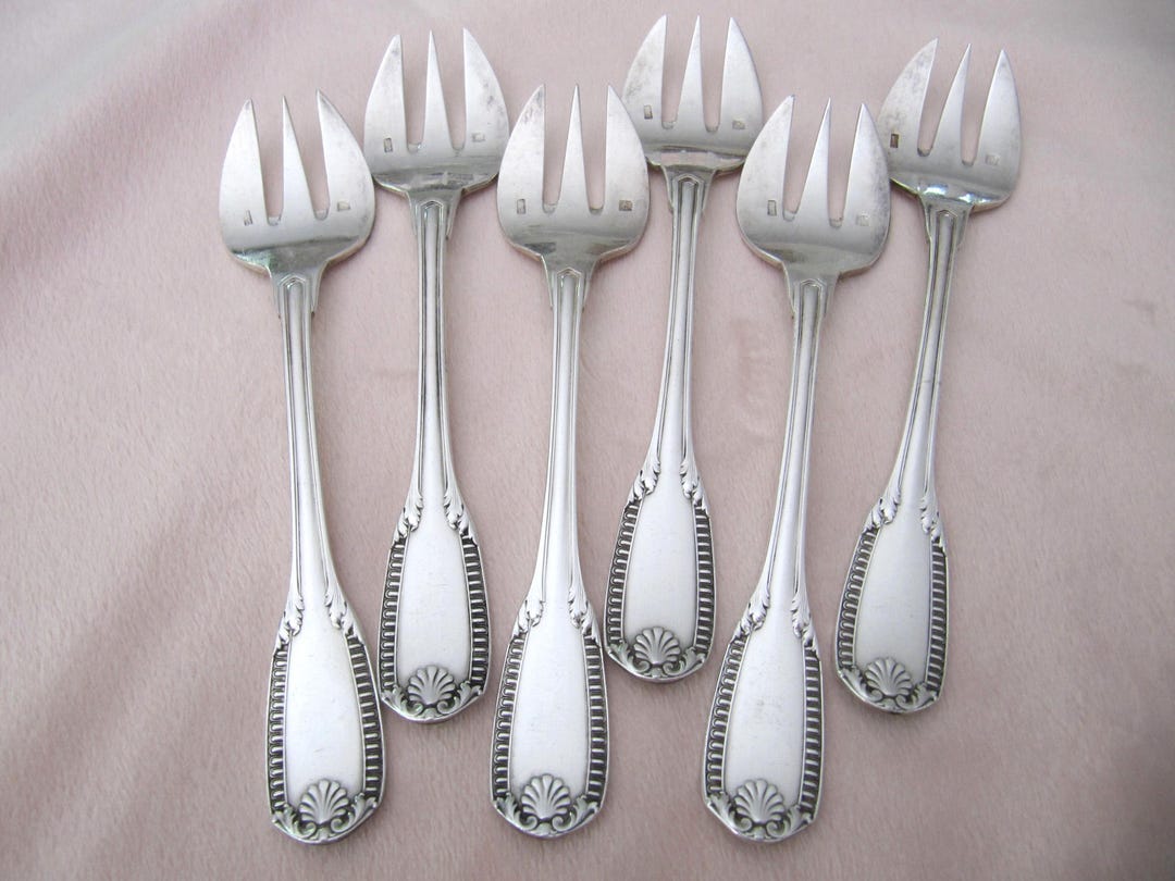 11 Vintage French Oyster Forks Made in France, Speciality Flatware Also ...