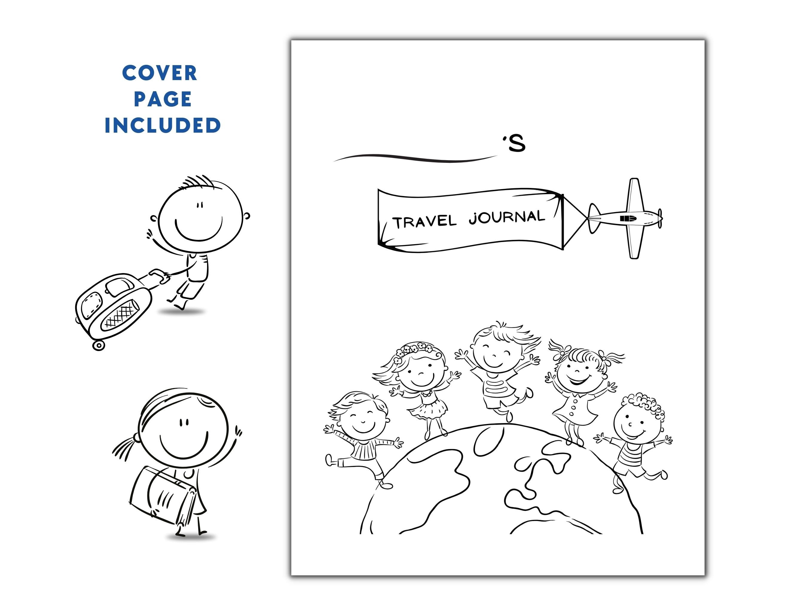 Printable Kids Travel Journal. Travel Diary. Travel Log. - Etsy