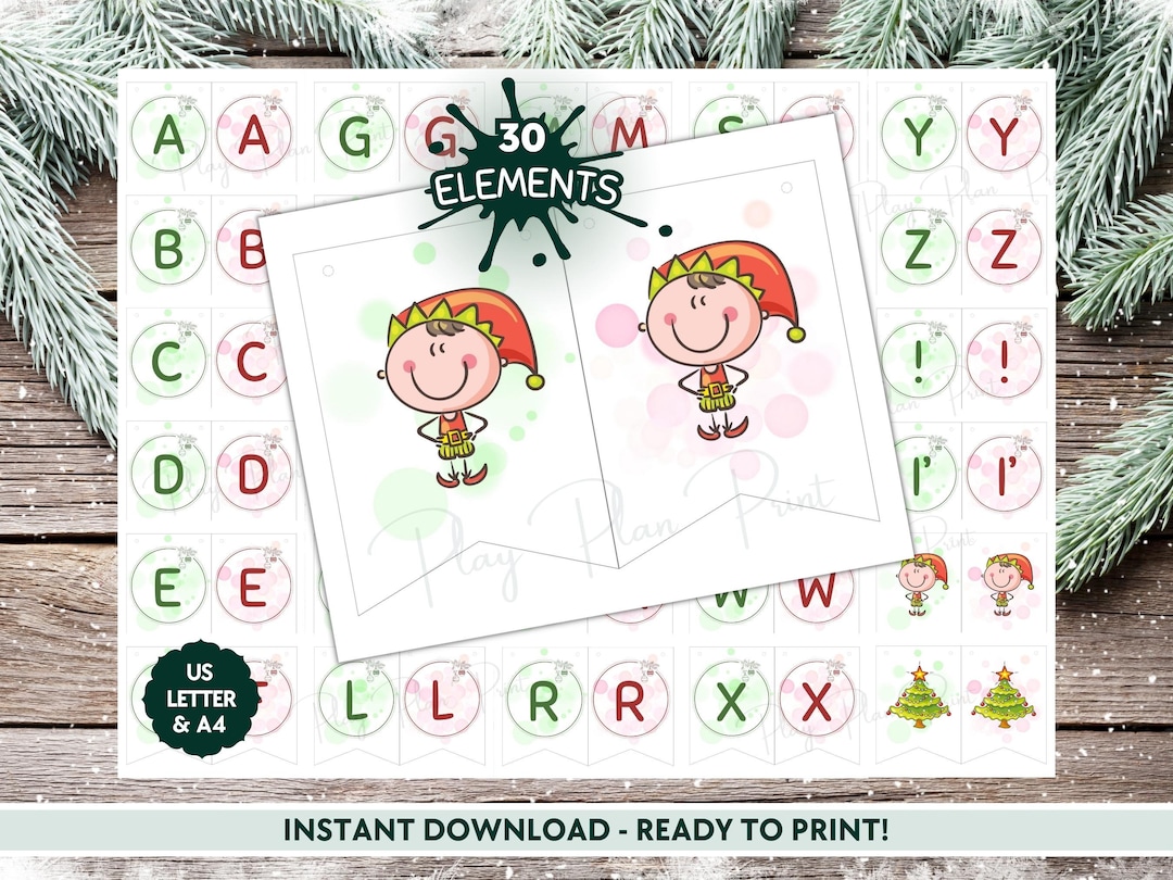Printable Christmas Elf Banner. Elf on the Shelf. Elf Decor. - Etsy