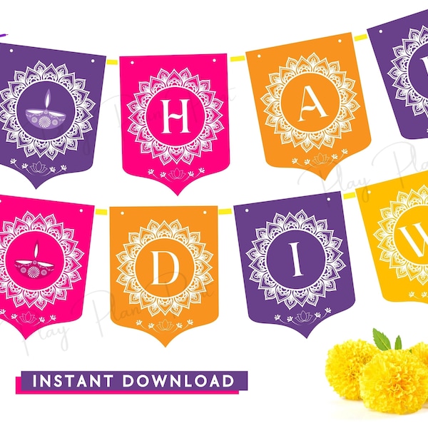 Diwali Banner Printable - Etsy