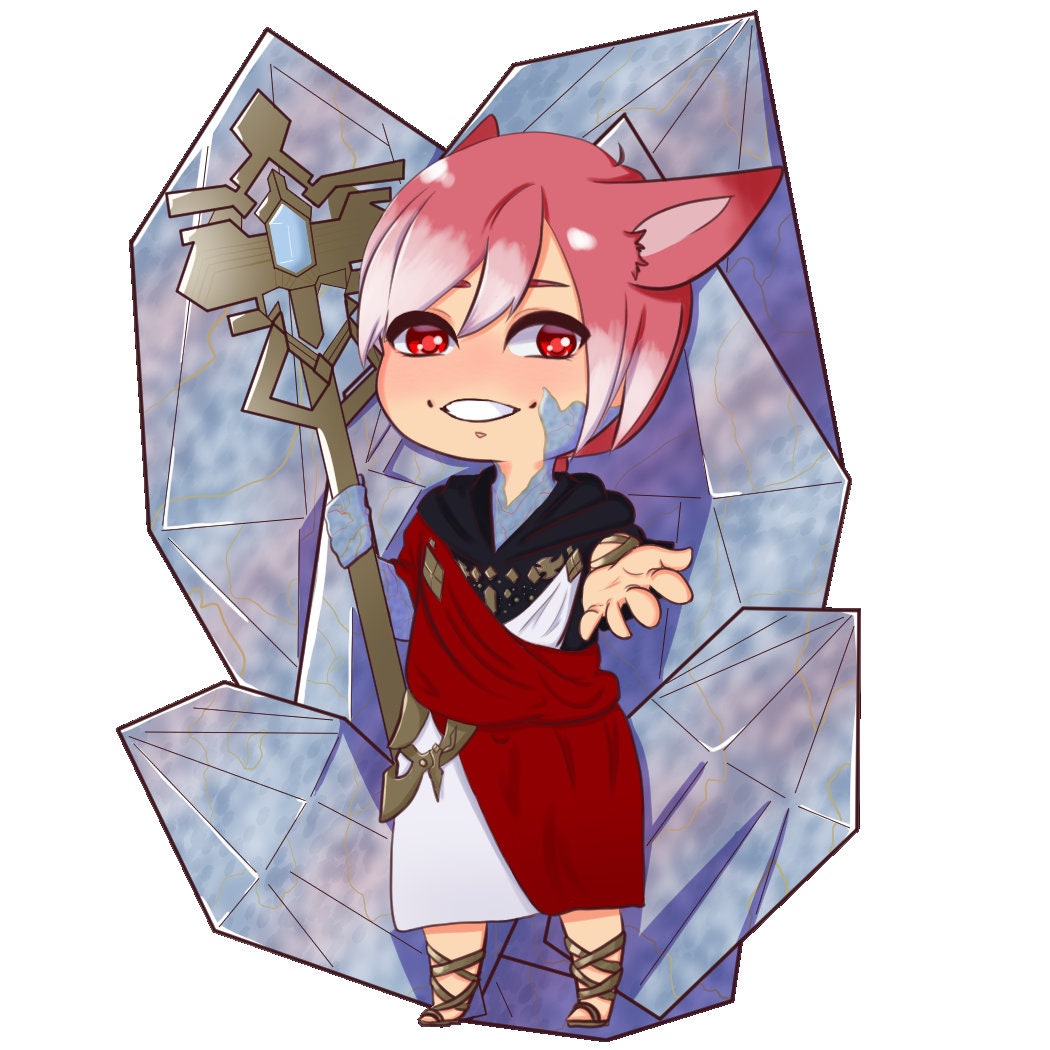FFXIV Crystal Exarch G'raha Tia Double Sided Acrylic Charm - Etsy