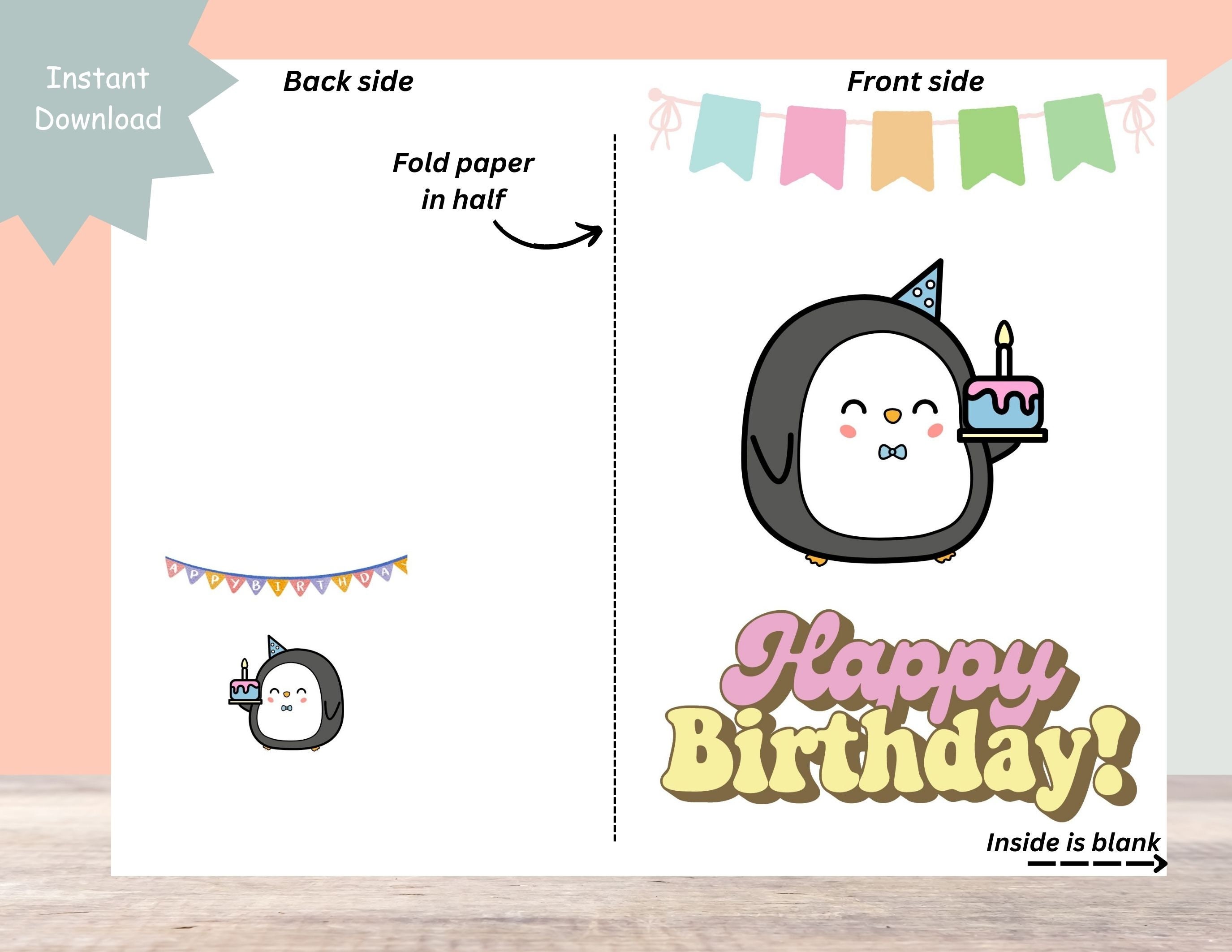 Printable Happy Birthday Greeting Card, Birthday Card for Anyone ...