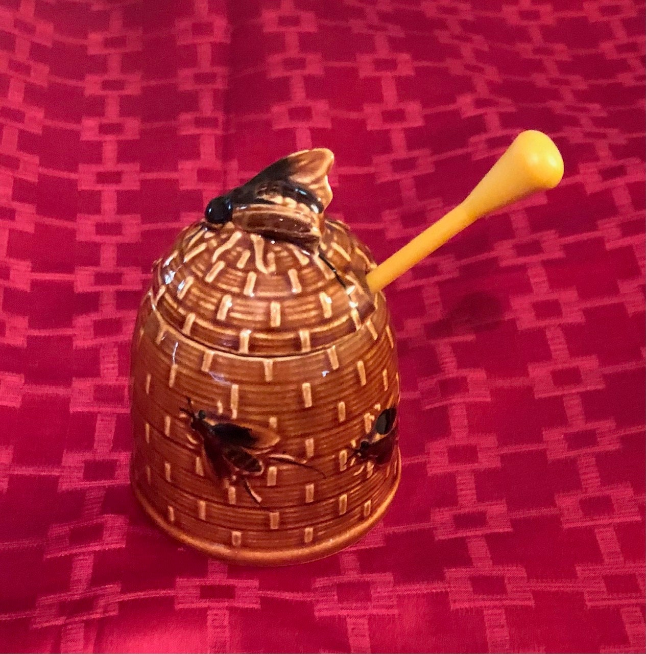 Vintage 1950's Ceramic Honey Pot With Dipper - Etsy