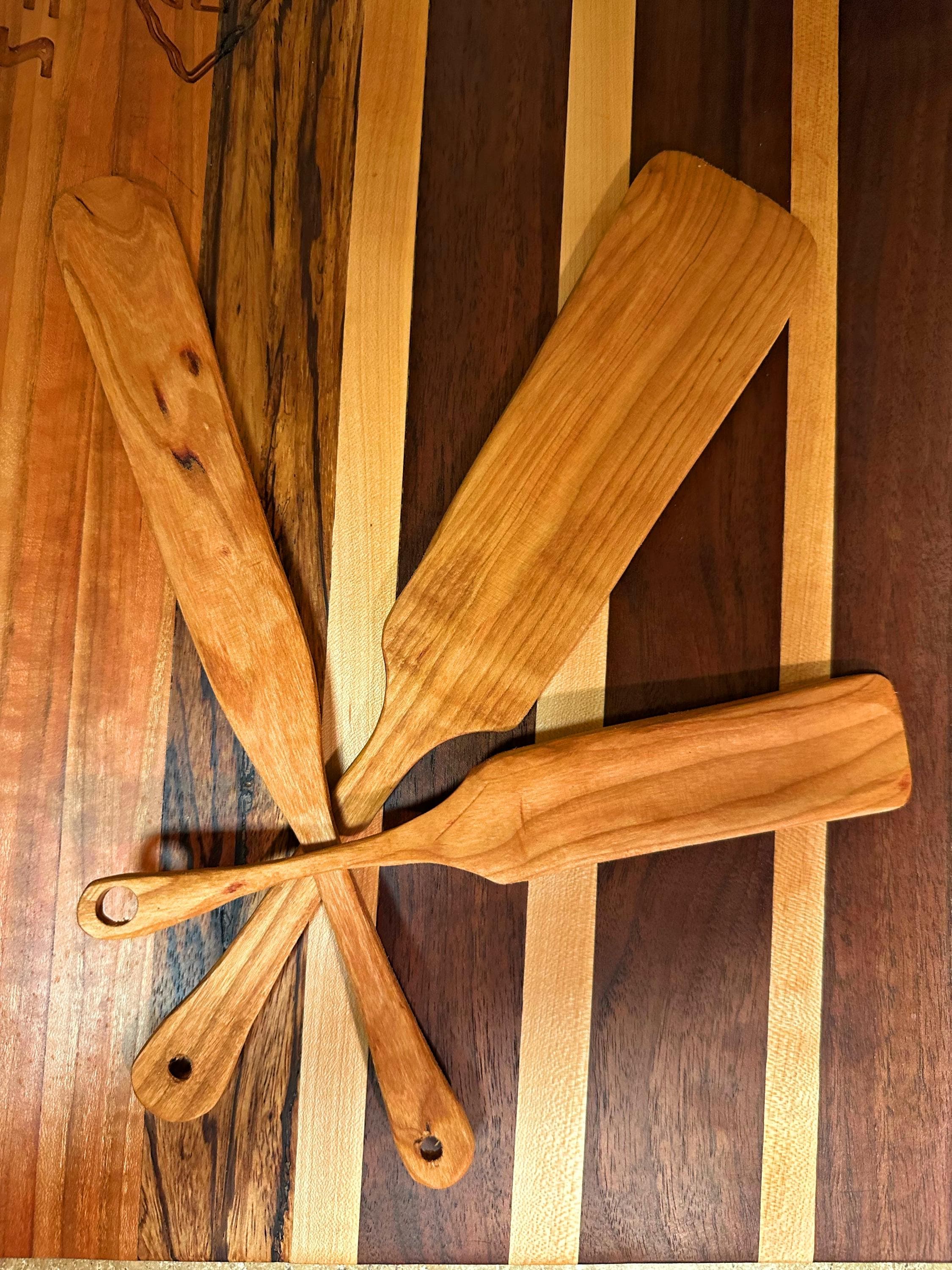 Custom Spurtles - Non Toxic Hand Carved Old Fasion Wood Mixing Spoons ...