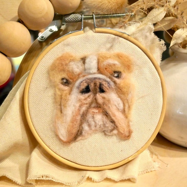 Needle Felted Pet Portrait - Etsy