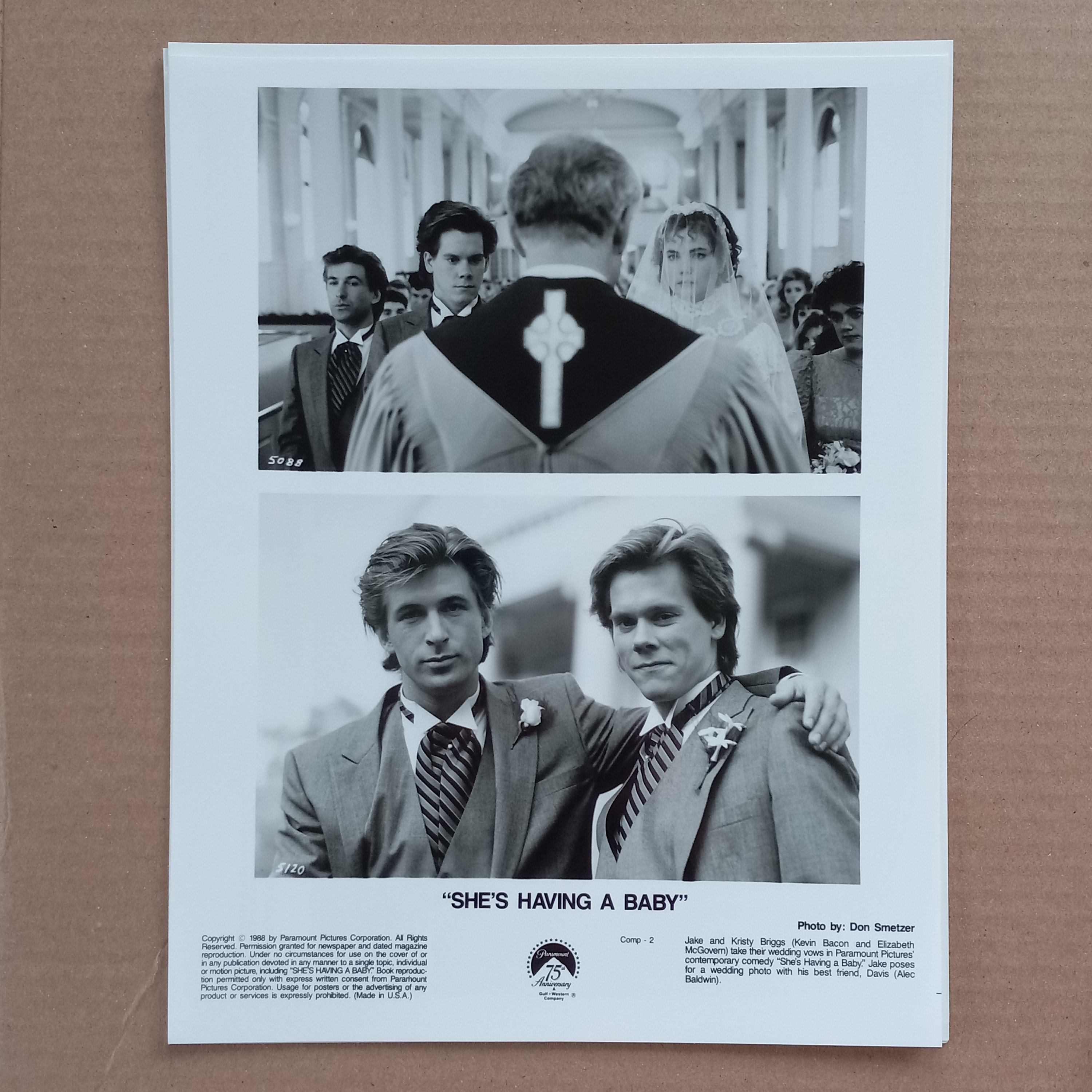 Hollywood Movie Press Kit: she's Having A Baby 1988 Kevin Bacon ...