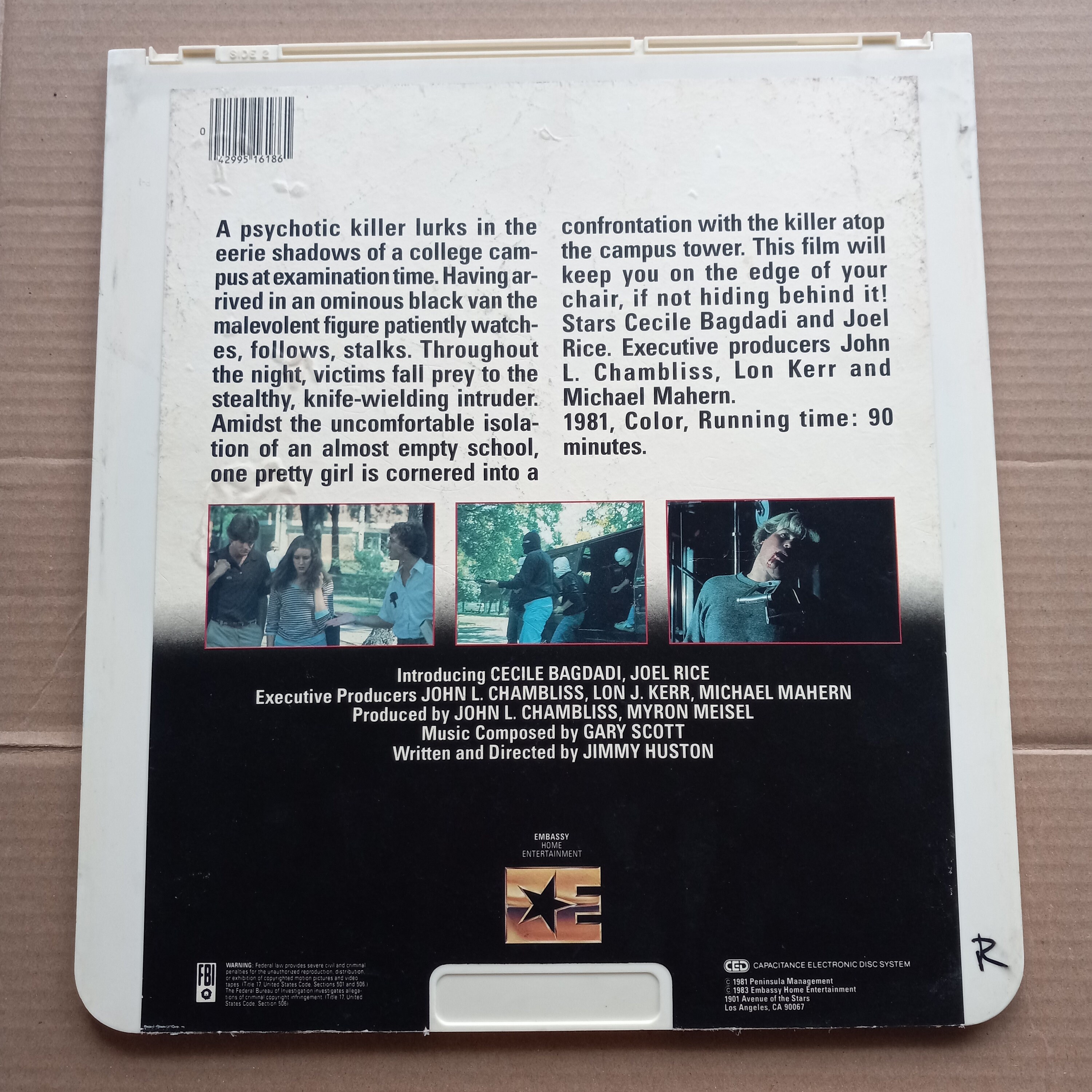 CED: Final Exam (1980s Slasher) Cecile Bagdadi Joel Rice, Embassy Home ...