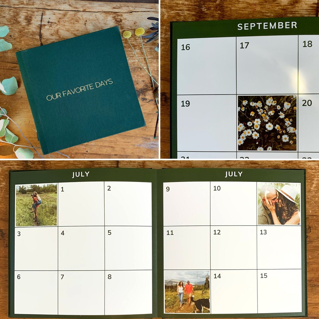 Perpetual Calendar Wedding Guestbook | Canva Template Download ...