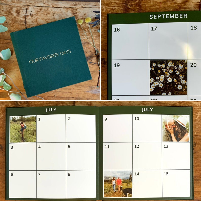 Perpetual Calendar Wedding Guestbook | Canva Template Download ...