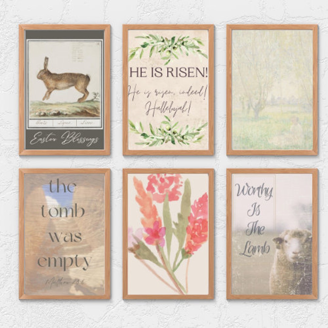 Vintage Easter Printable Wall Art Gallary, Scripture Wall Art ...