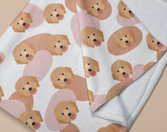 Goldendoodle Plush Blanket Dog Blanket for Pet Gift for Her ...