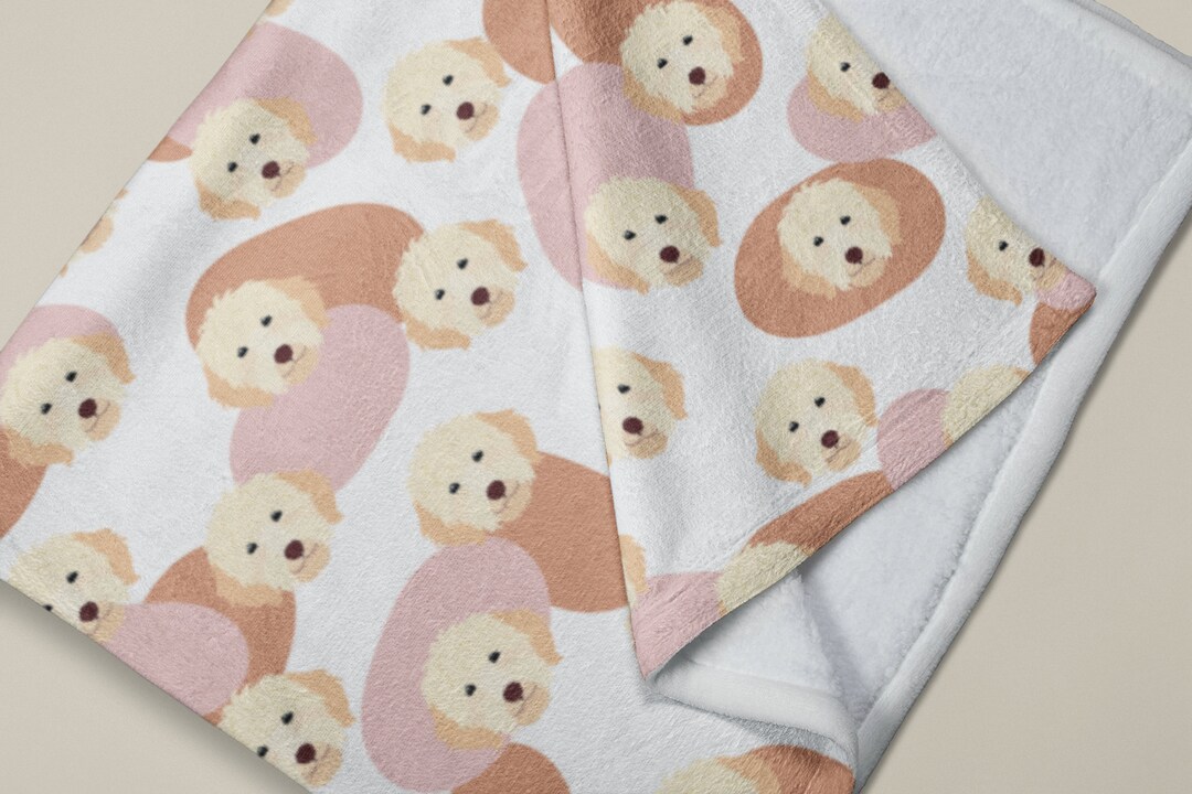 Labradoodle Plush Blanket Dog Blanket for Pet Gift for Her Labradoodle ...