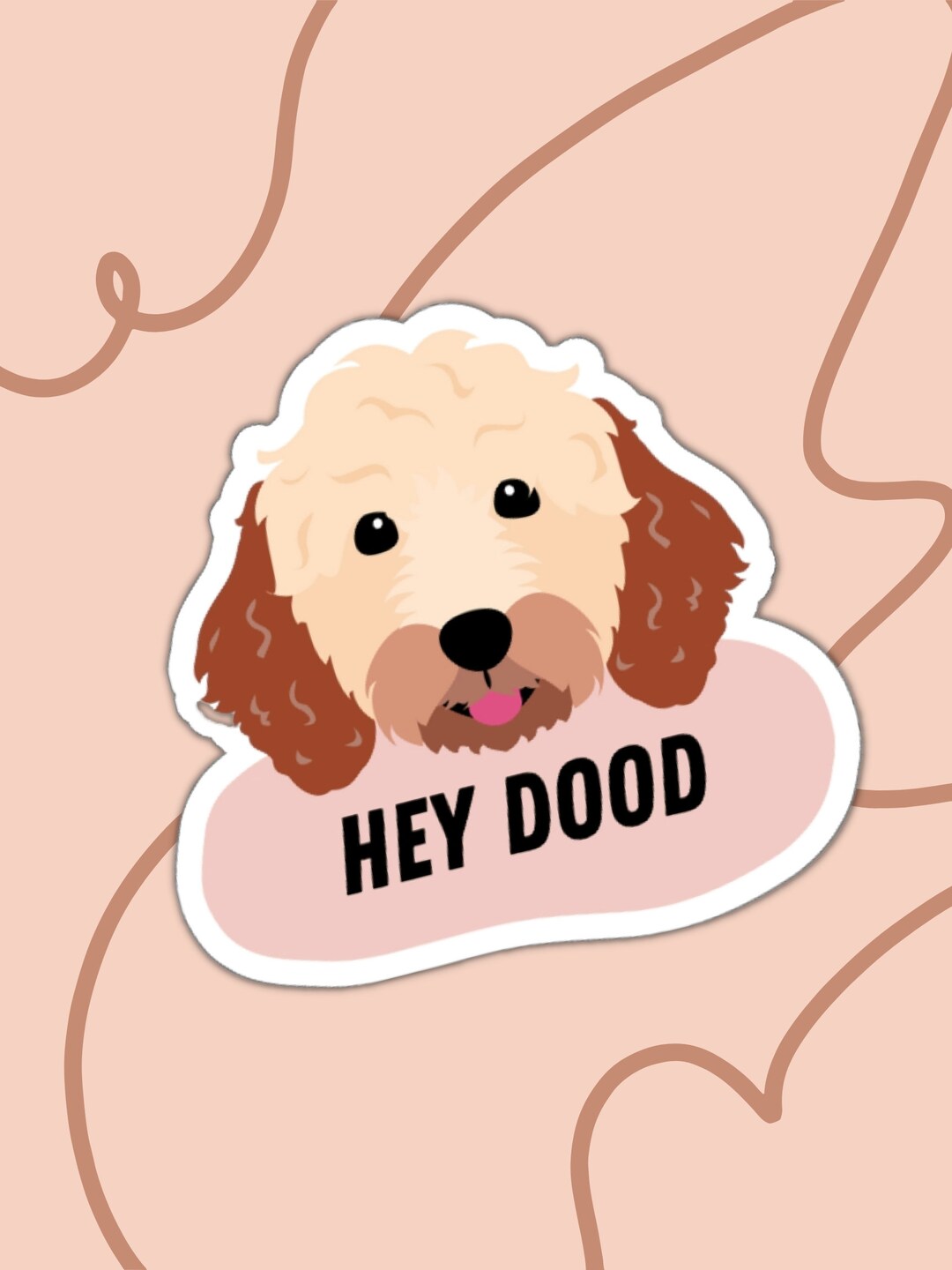 Cockapoo Sticker for Animal Lover Gift for Fur Dad Sticker for Cockapoo ...