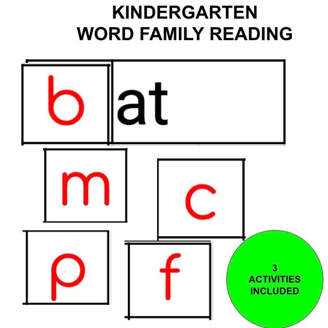 Word Family Reading - AT - Etsy