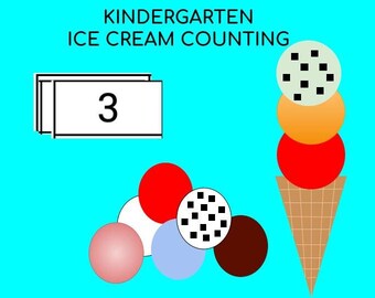 Preschool Pre K Kindergarten Numbers and Counting Math Bundle Ice Cream ...