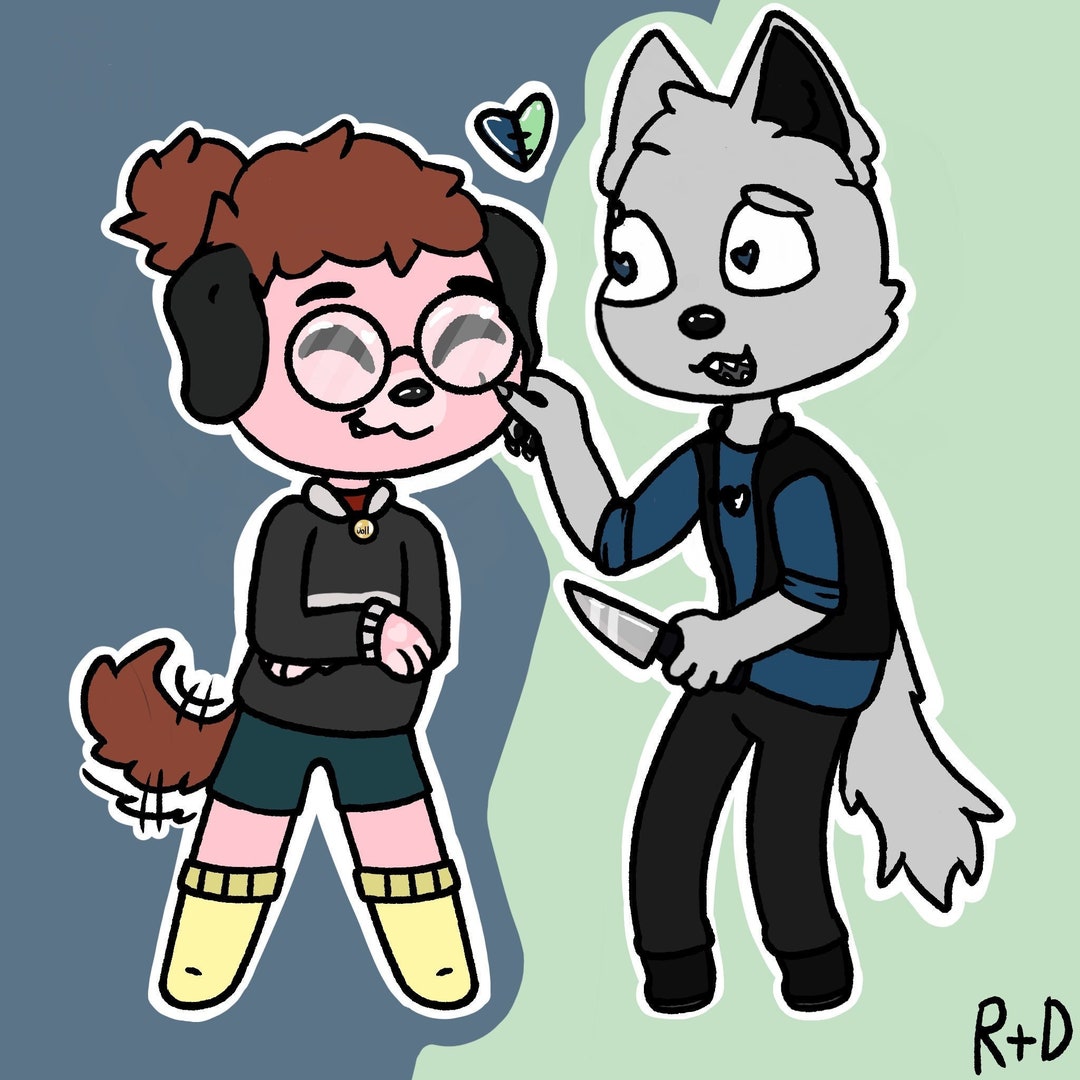 Two Character Ship Art/ Self Ship Art/ Romantic Comfort - Etsy