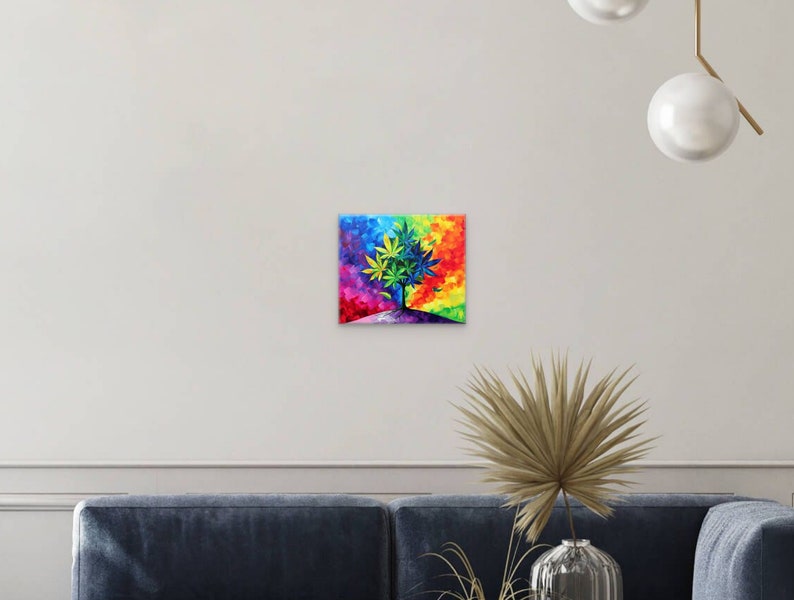 Cannabis Digital Art, Rainbow Bright, Weed Wallpaper, Marijuana Wall ...