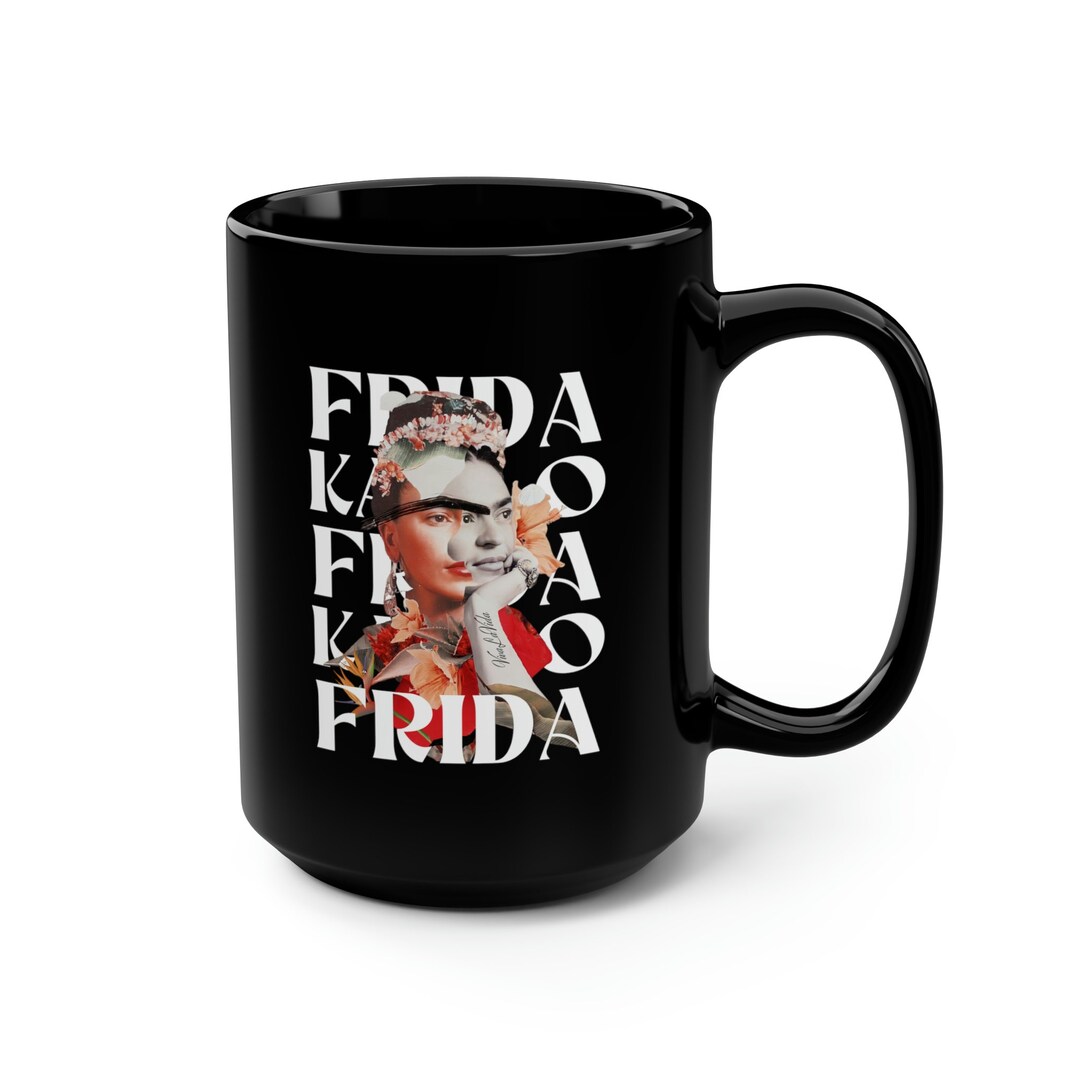 Frida Kahlo 15oz Mug, Frida Fan, Women's History, Latina, Art Merch ...