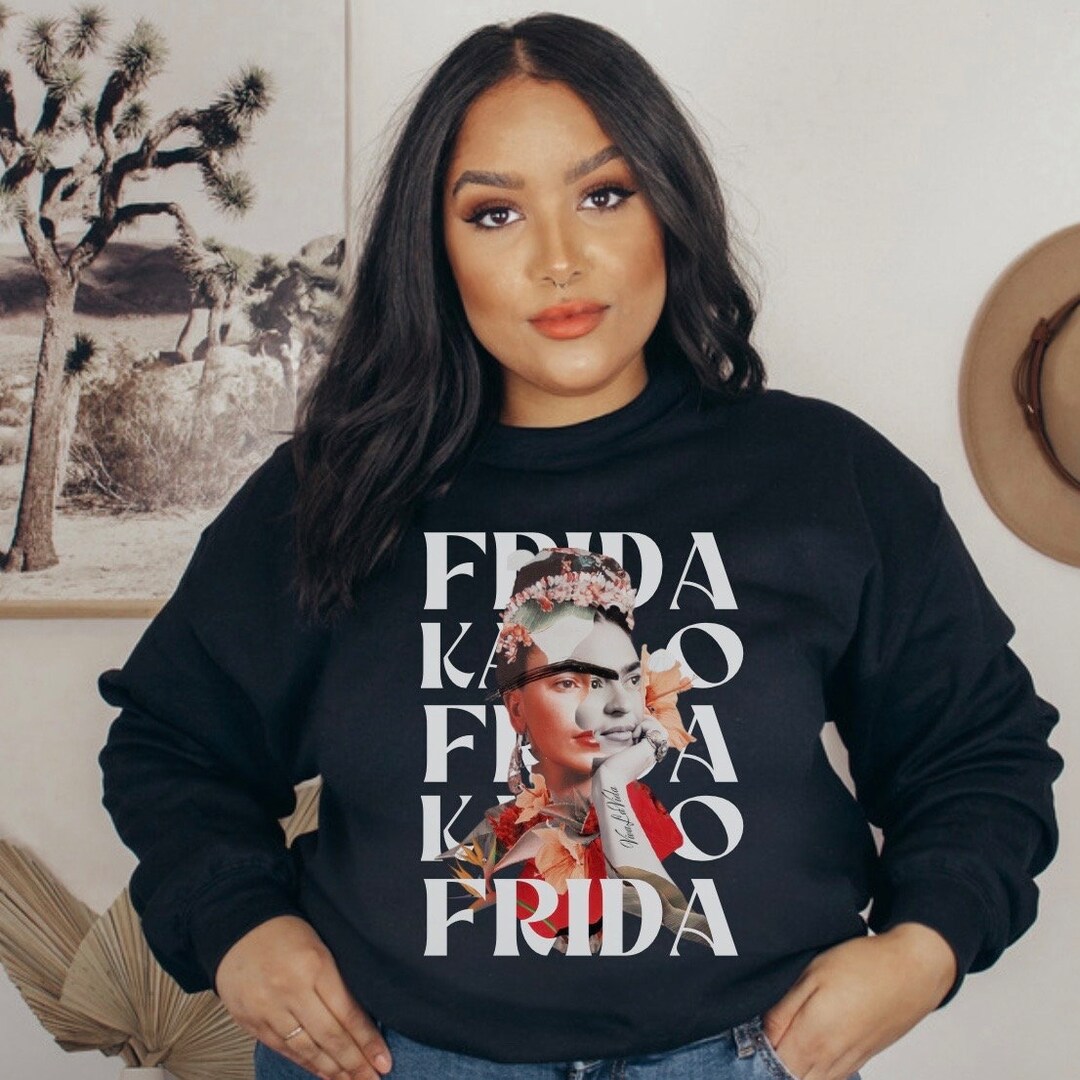 Frida Khalo Sweatshirt, Frida Fan Sweater, Women's History, Latina, Art ...