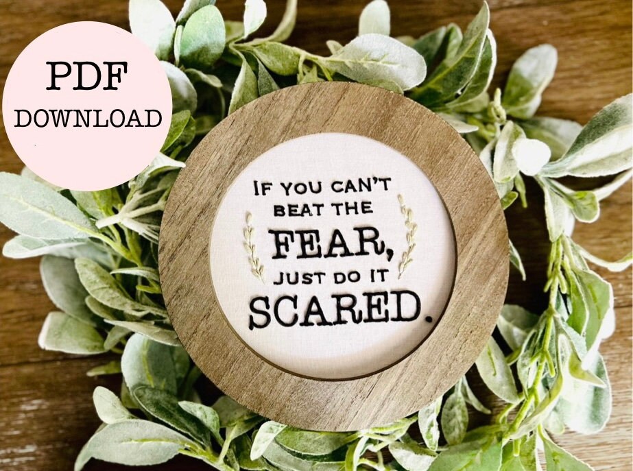 Do It Scared Embroidery Pattern - Etsy
