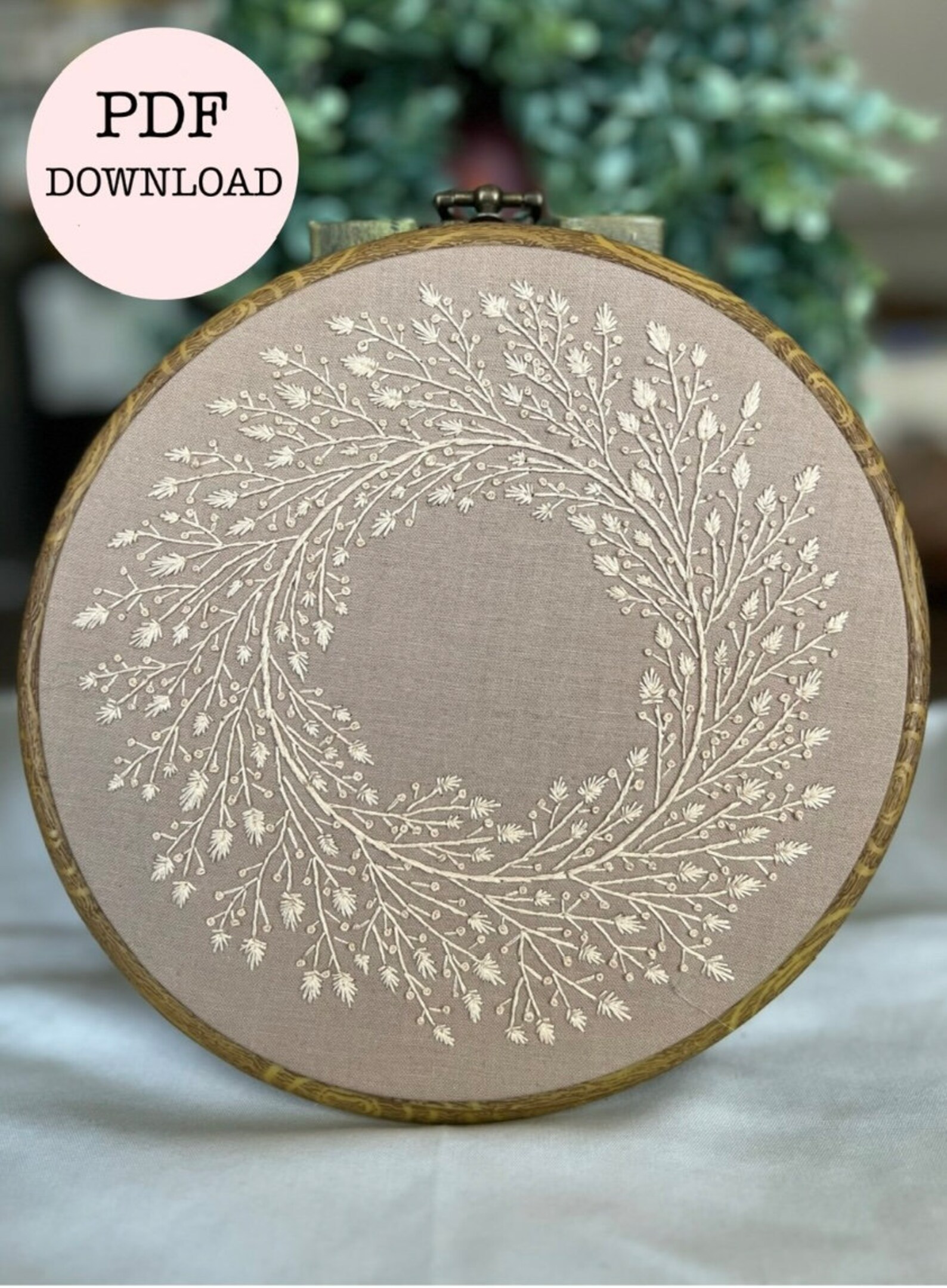 Fall Wreath Embroidery Pattern - Etsy
