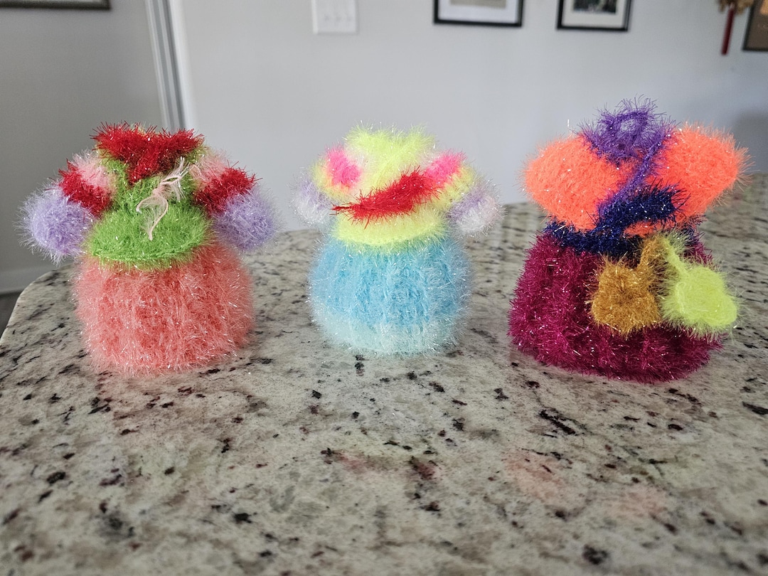 Handmade Korean Hanbok-inspired Scrubby Yarn Dish Scrubbies - Set of 3 ...