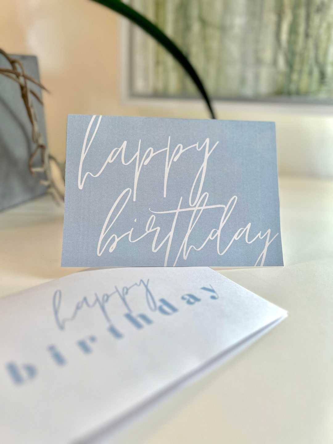 Baby Blue Birthday Card Duo, 5 X 7 Birthday Card, Set of 2 - Etsy