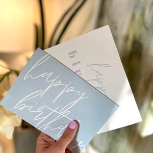 Baby Blue Birthday Card Duo, 5 X 7 Birthday Card, Set of 2 - Etsy