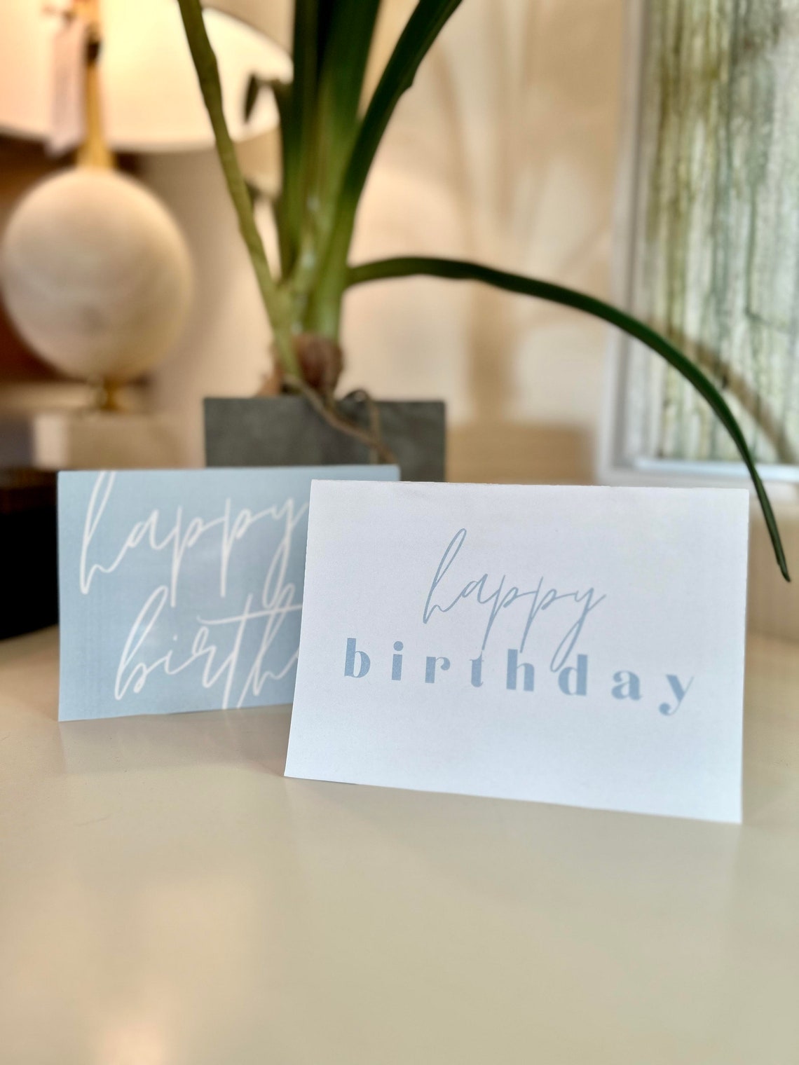 Baby Blue Birthday Card Duo, 5 X 7 Birthday Card, Set of 2 - Etsy