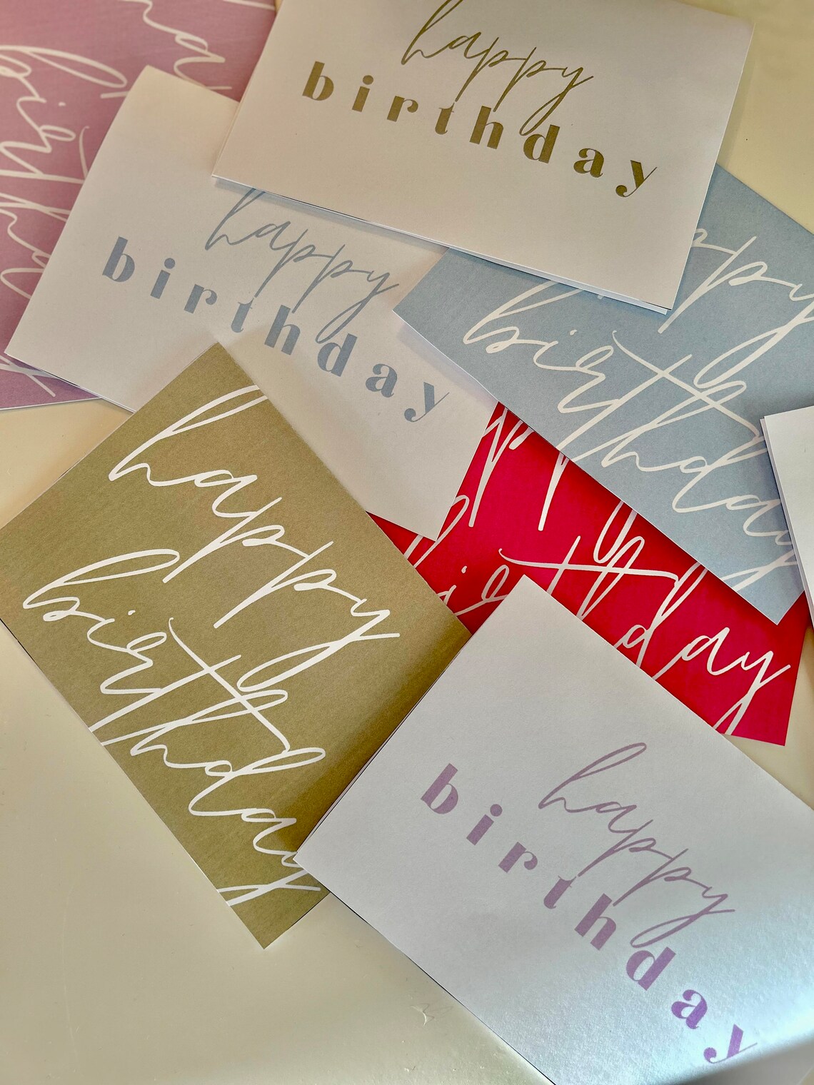 Baby Blue Birthday Card Duo, 5 X 7 Birthday Card, Set of 2 - Etsy