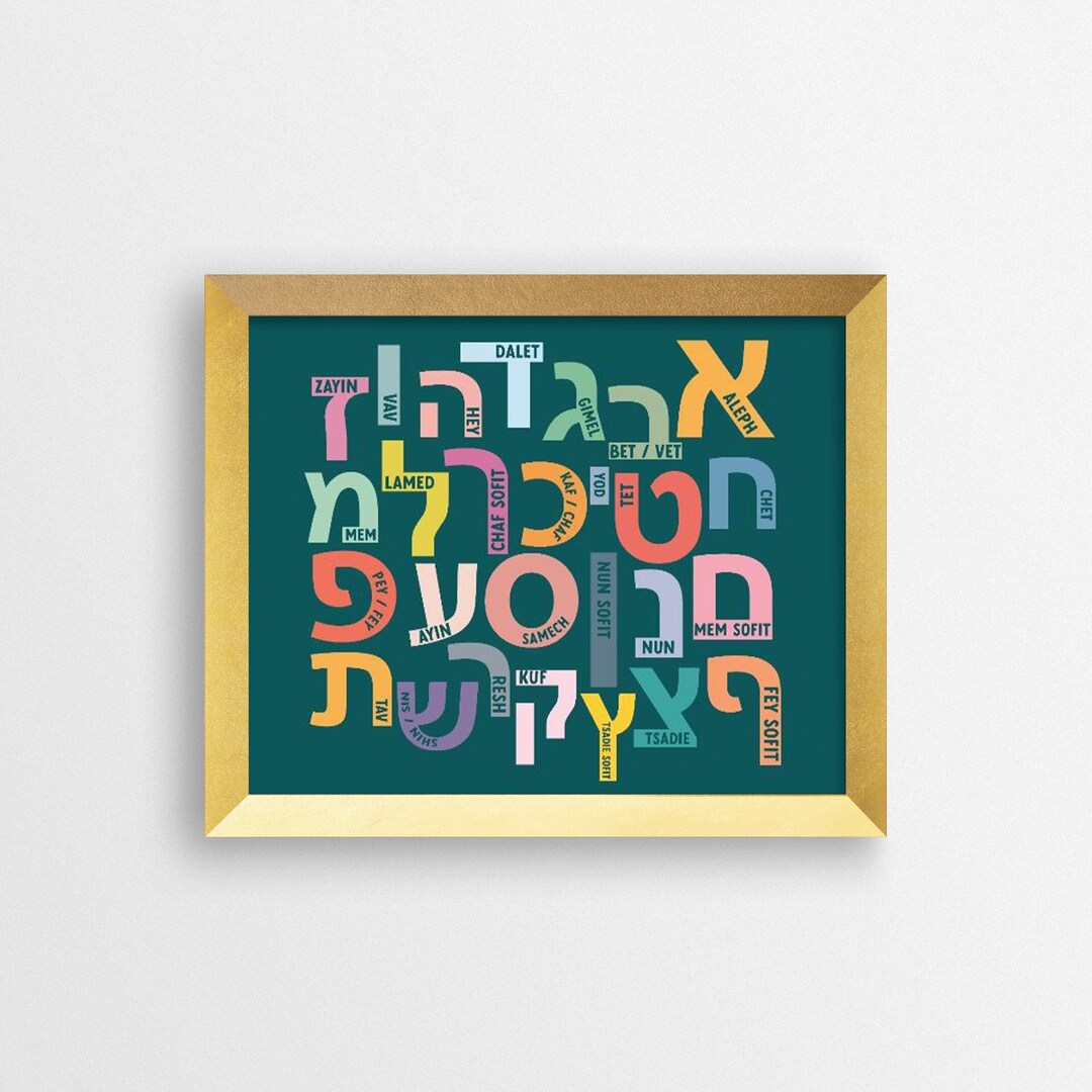 Alef Bet Hebrew Alphabet Poster - Etsy