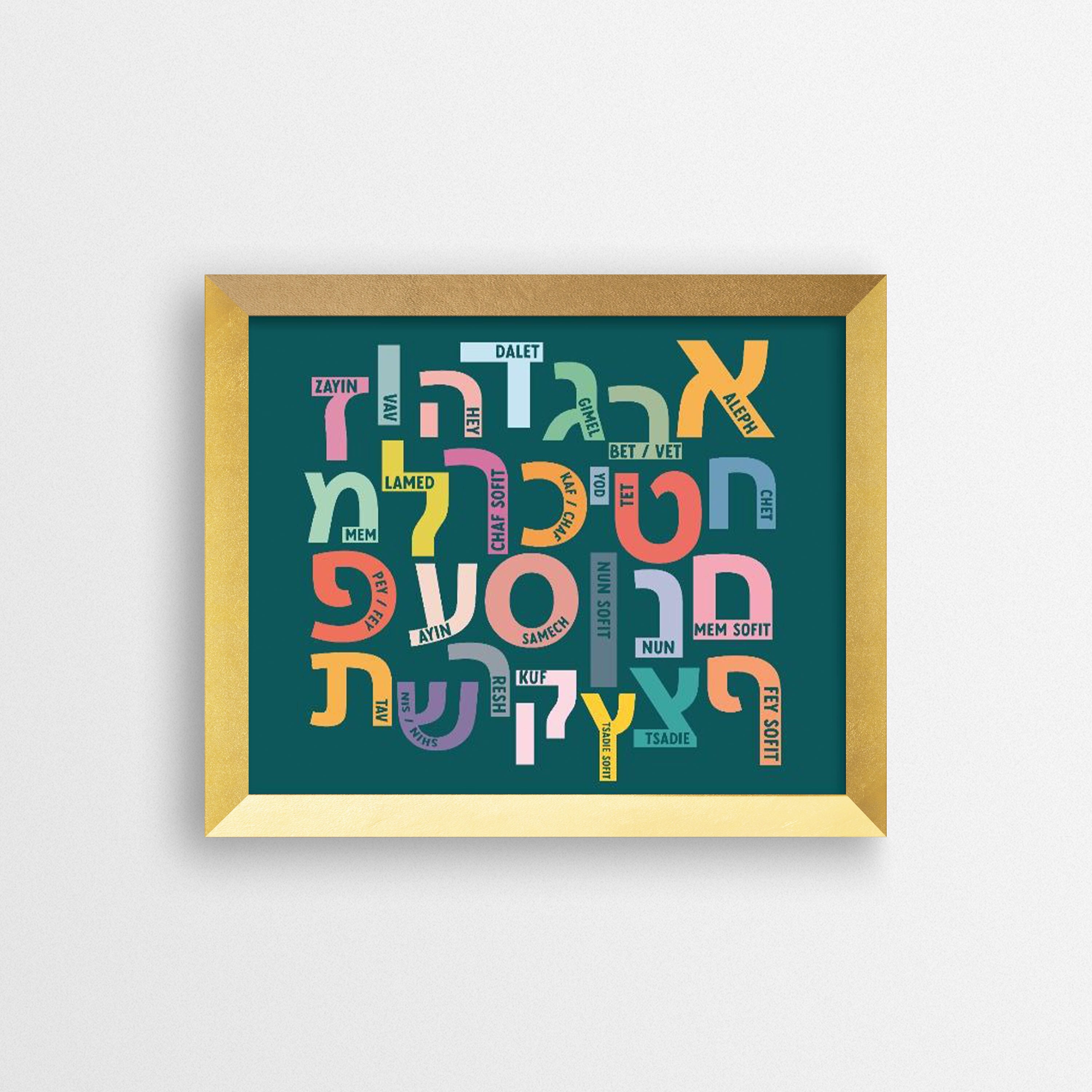 Alef Bet Hebrew Alphabet Poster - Etsy