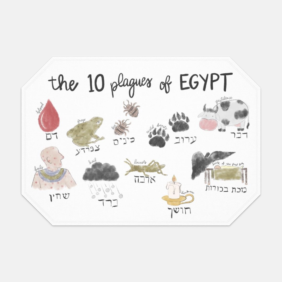 Passover Ten Plagues of Egypt Placemat - Etsy