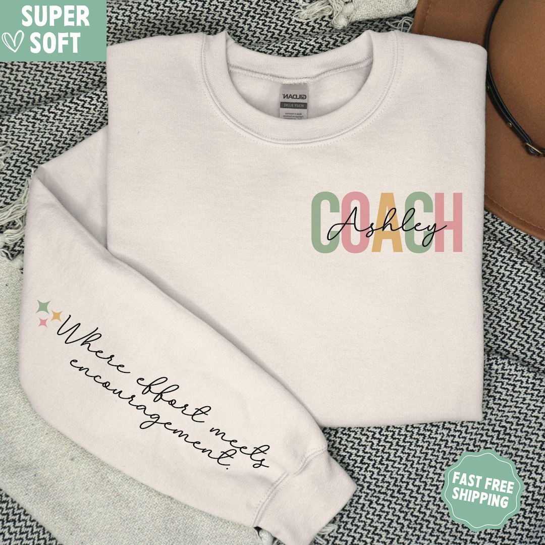 Personalized Coach Sweatshirt, Custom Coach Gift, Coach Sweater With ...