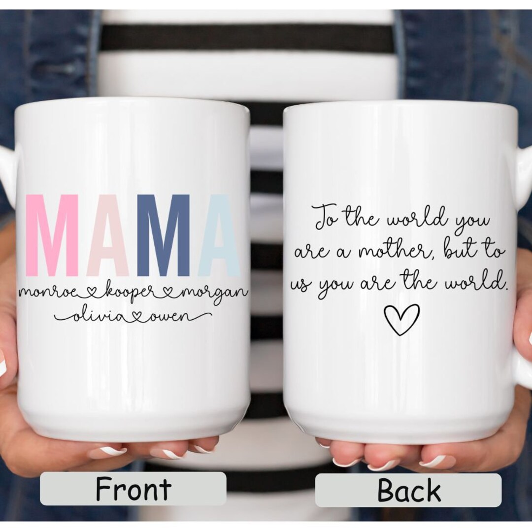 Personalized Mama Mug, Gift for Mom From Kids, Mother's Day Gift, Gift ...
