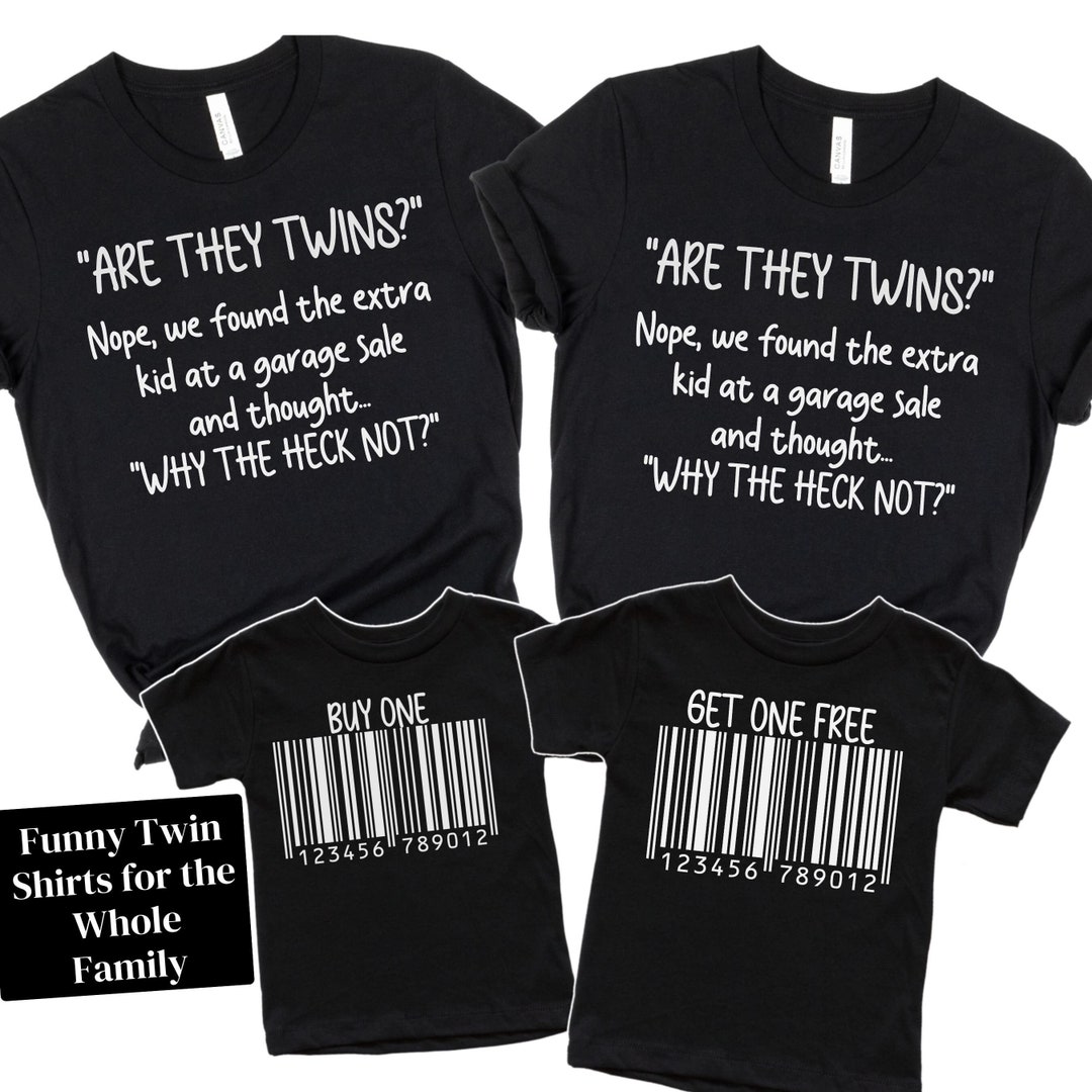 Matching Twin Outfits, Funny Twin Shirts, Matching Family Shirts, Twin ...