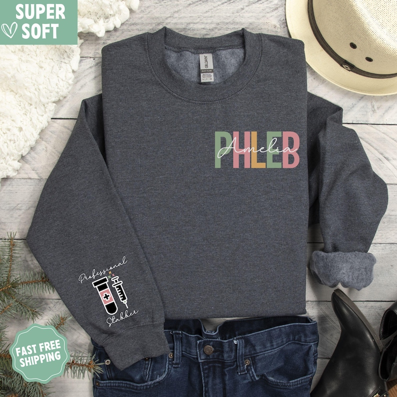 Phleb Tech Sweatshirt, Custom Phleb Tech Shirt, Personalized Phlebotomy ...